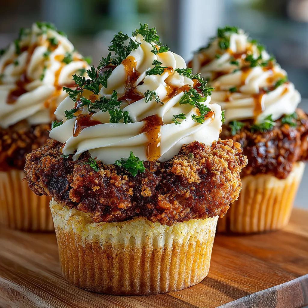 Fried Chicken, Cornbread and Mashed Potato & Gravy Cupcakes – A ...