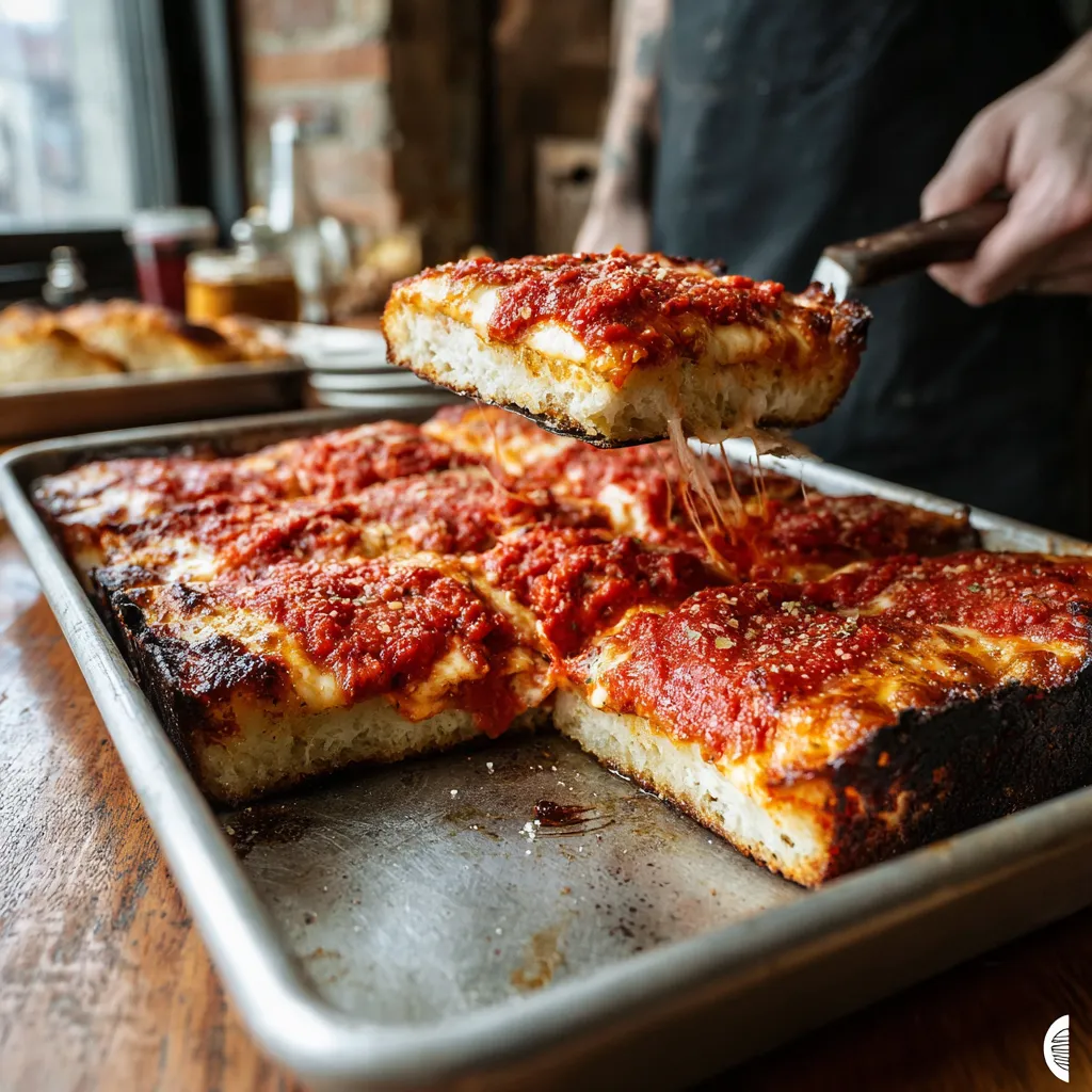 Delicious Detroit-Style Red Stripe Pizza in 30 Minutes - My Blog
