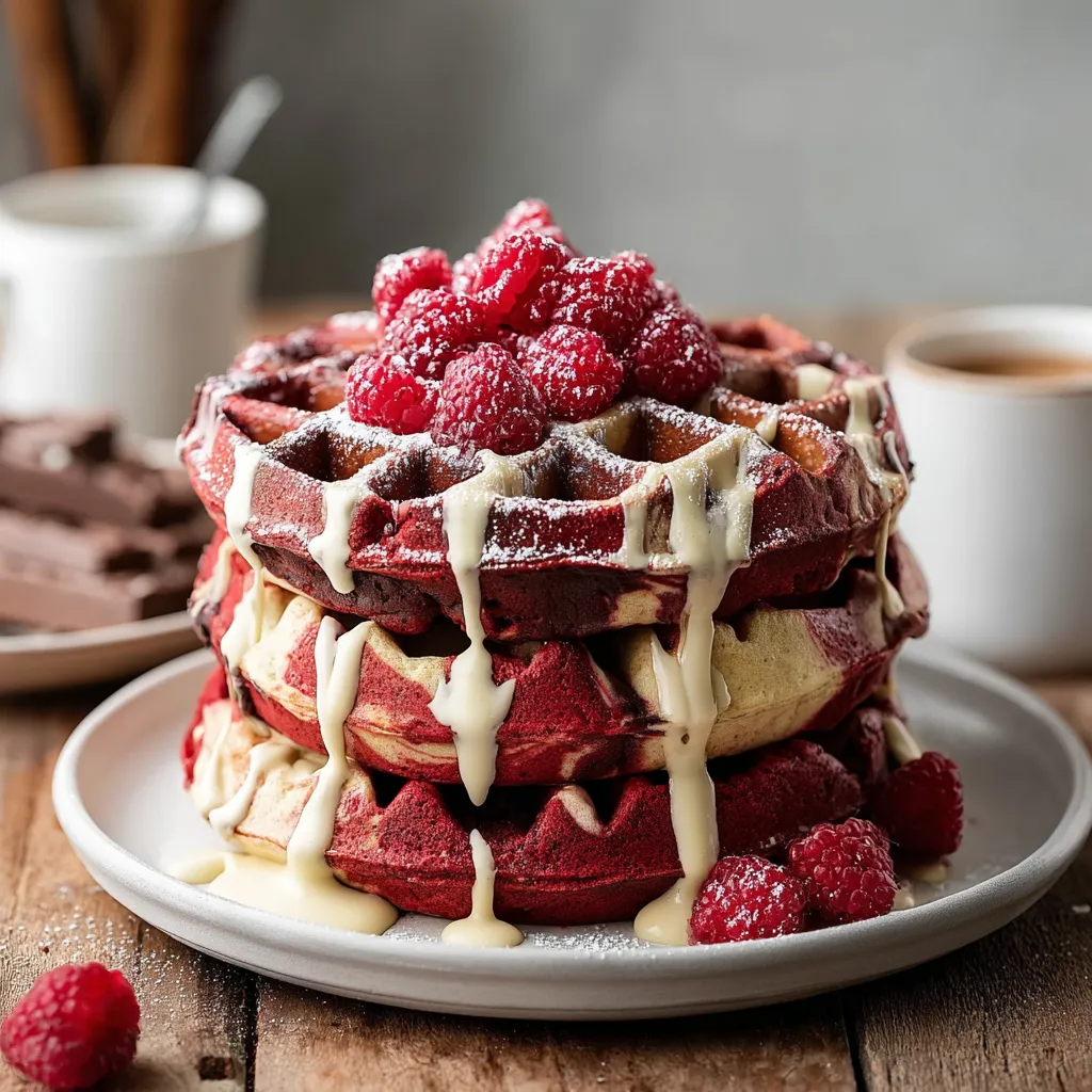 Red Velvet Marble Waffles – A Decadent Breakfast Treat - My Blog