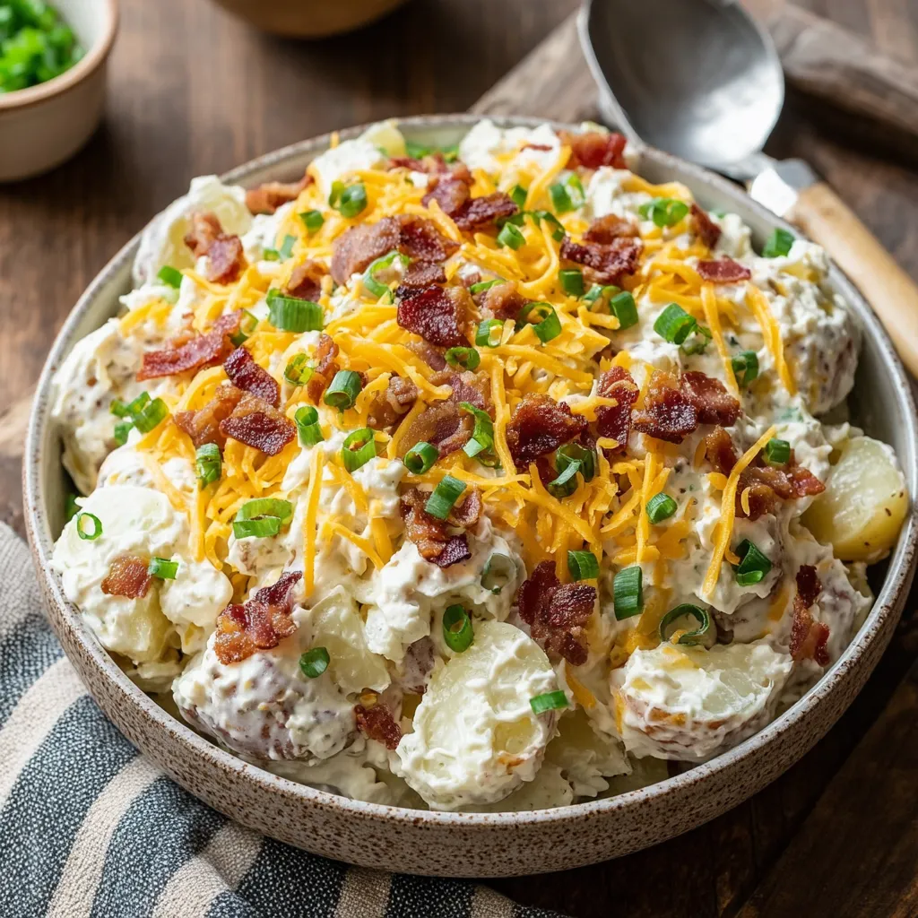 Loaded Baked Potato Salad (No Mustard) - My Blog